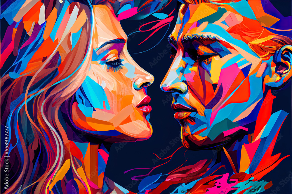 abstract background in the form of lovers, a symbol of Valentine's Day ...