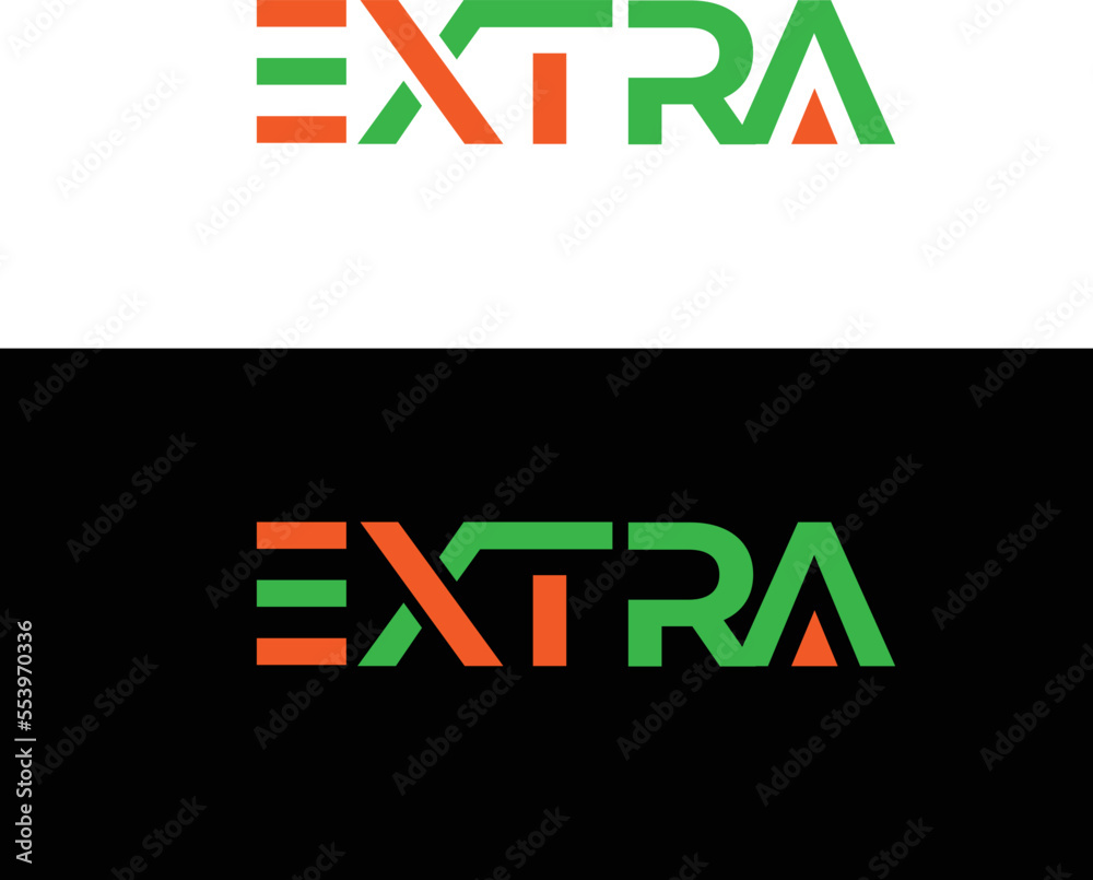 typography monogram letter logo extra with special character vector ...