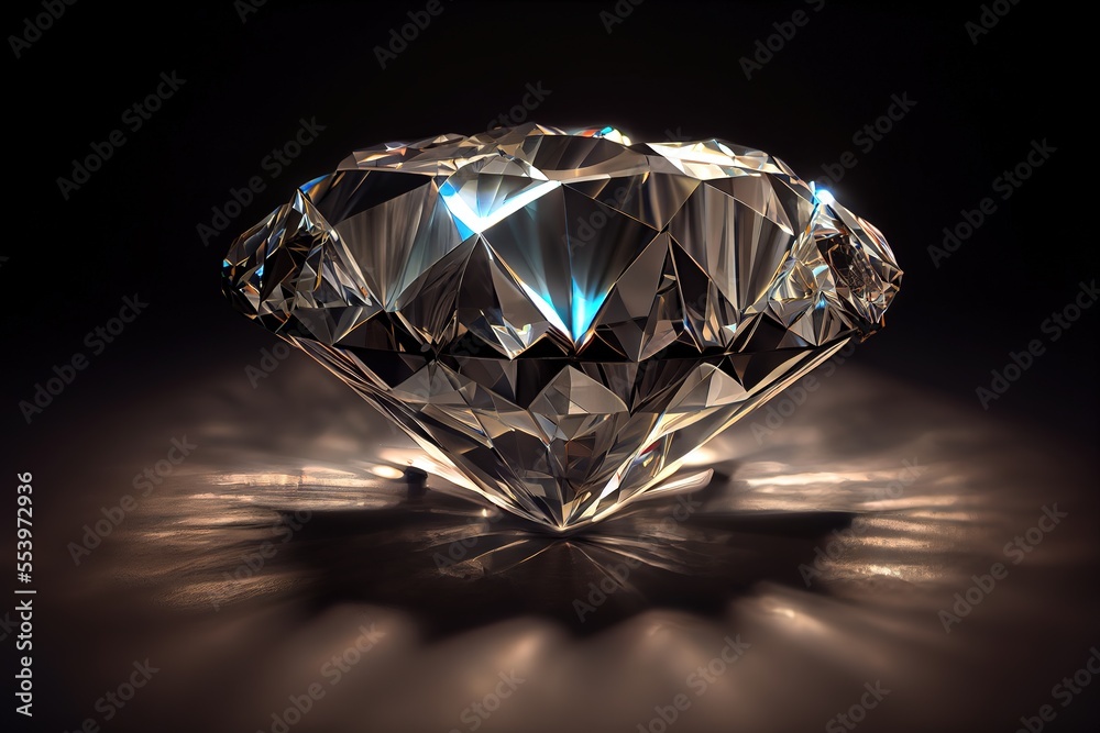 Perfect diamond. Ai generated photorealistic illustration. Generative ...