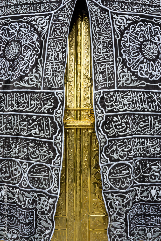 Detailed Replica of the kaaba with calligraphy Stock Photo | Adobe Stock