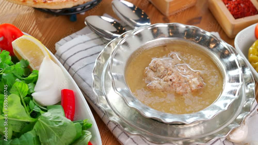 Turkish kelle paça, ayak paça, beyin paça, işkembe, ezogelin, mercimek ...