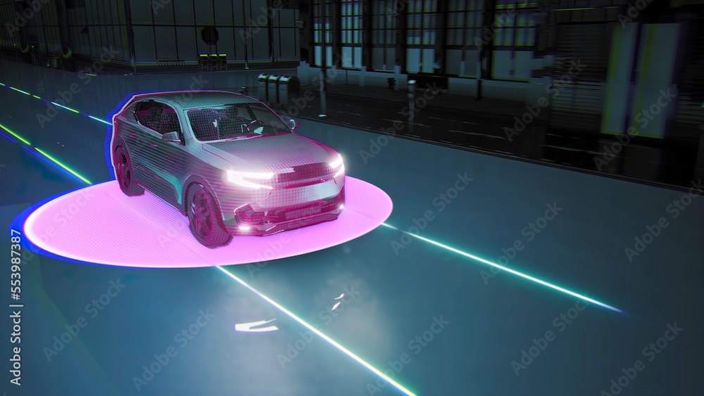 Autonomous High Tech Self Driving Car Using Radar Scanning Environment ...