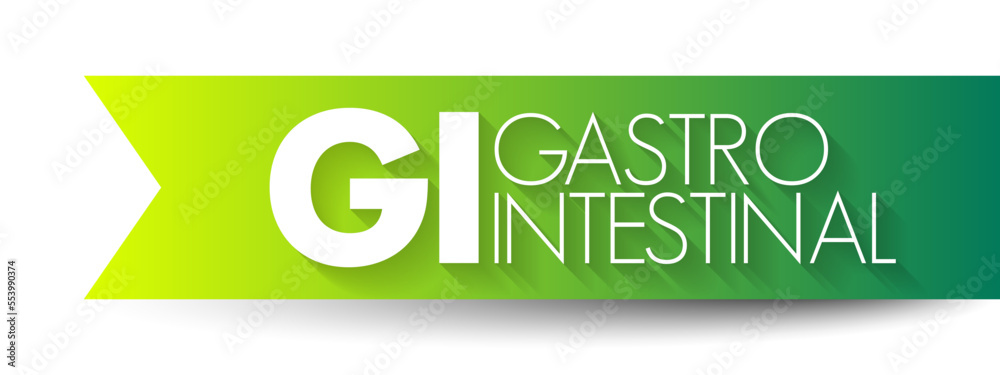 GI - Gastrointestinal acronym, medical concept background Stock Vector ...