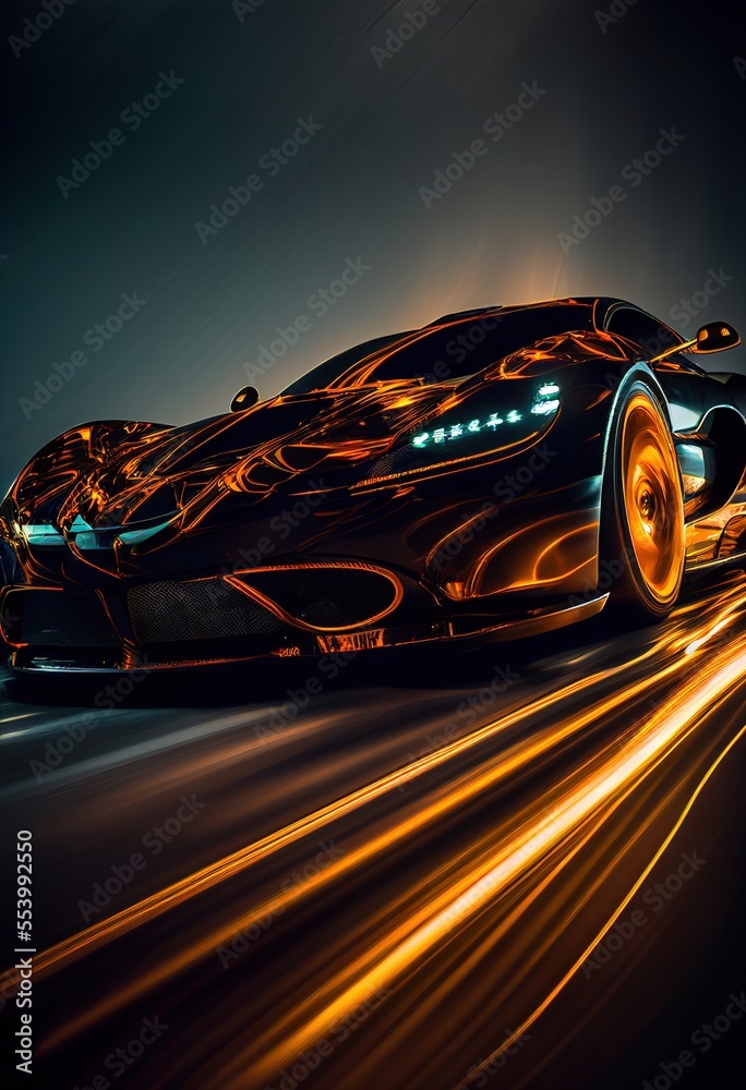 Cool Cars With Neon Lights And Flames