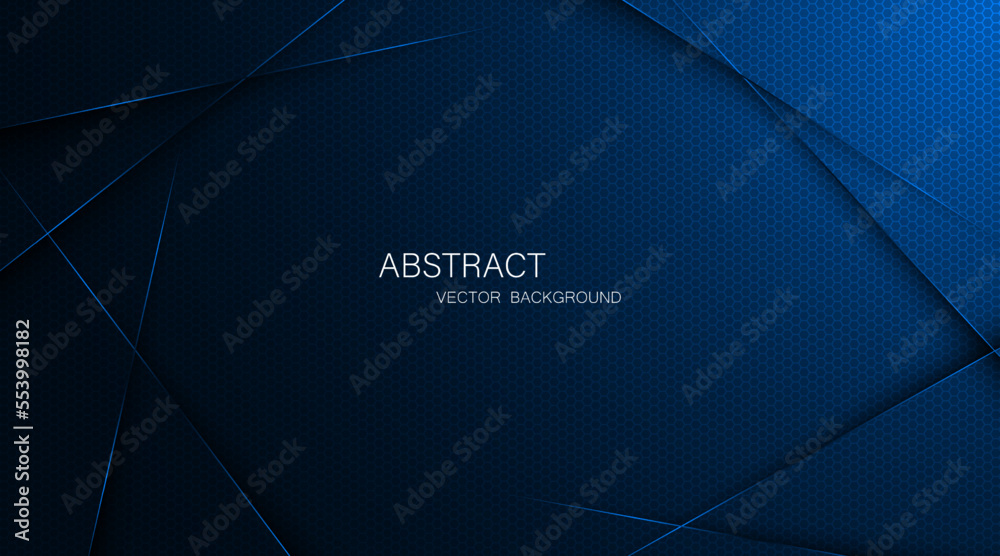Abstract blue steel mesh background with blue glow lines with free ...