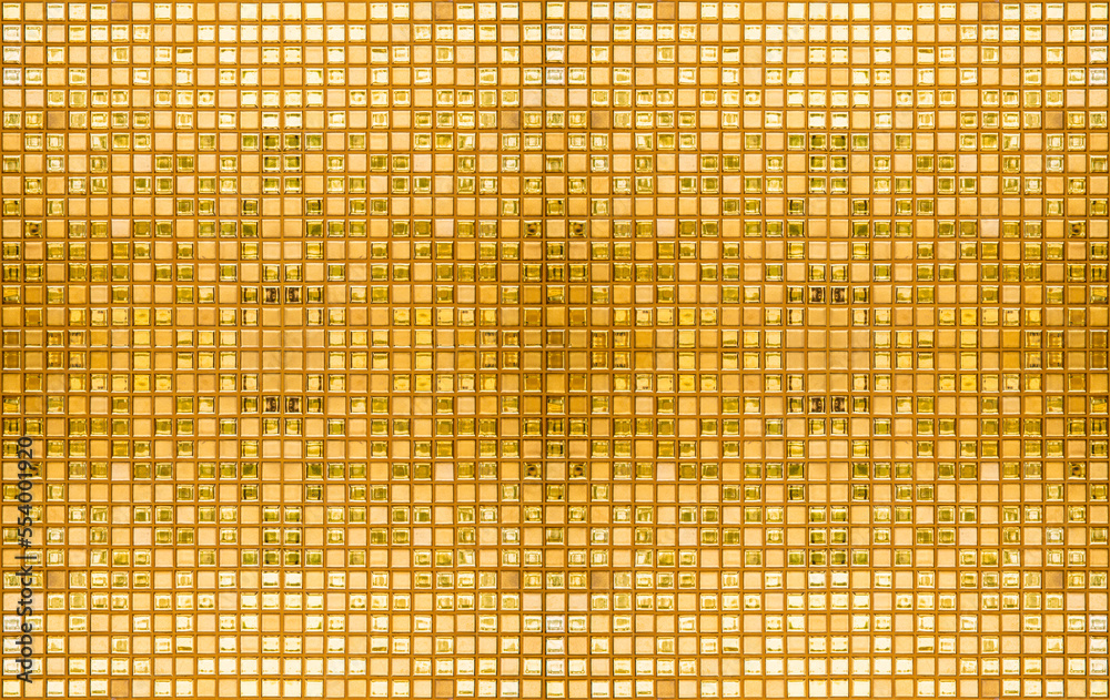 The Luxury gold mosaic tiles background texture as background. Golden ...