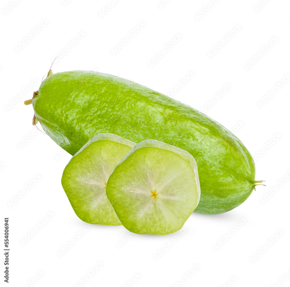 Bilimbi fruit (Bilimbing, Averrhoa bilimbi Linn) isolated on ...