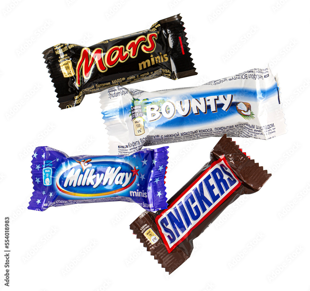 Snickers, Mars, milky way, bounty Stock Photo | Adobe Stock