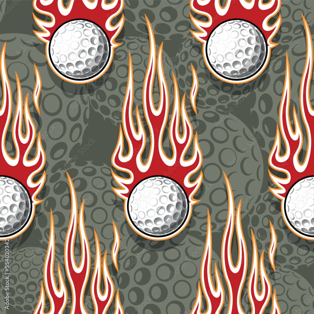 Golf wallpaper design vector illustration image. Repeating tile ...