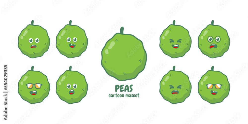 Young green beans with the slogan Best friends forever. Vector ...