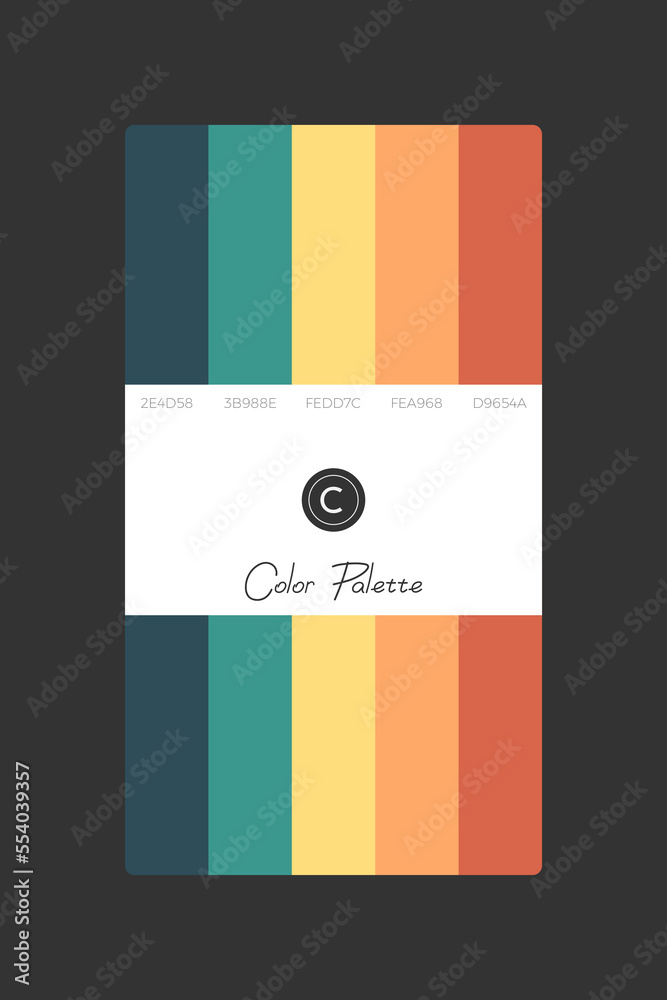 Trendy color swatches. Collection palettes of color swatches for ...