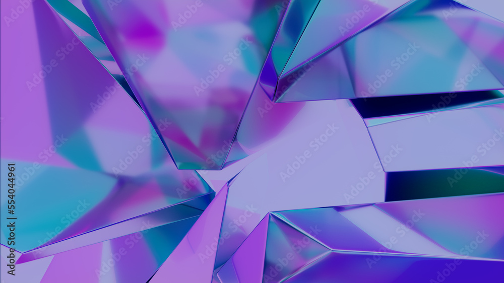 Colorful Purple and Blue Glass Shapes form a Trendy Abstract Wallpaper ...