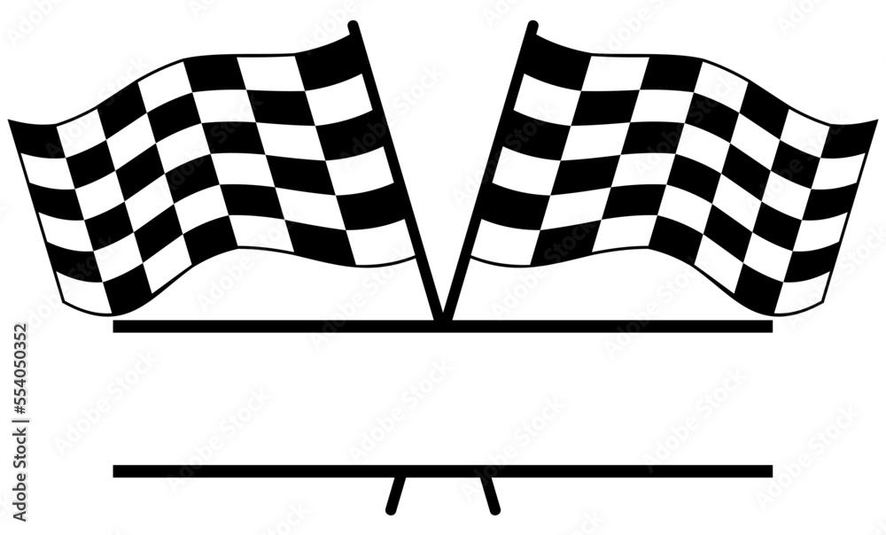 Racing Flag Vector Clipart Split Monogram Stock Vector Adobe Stock