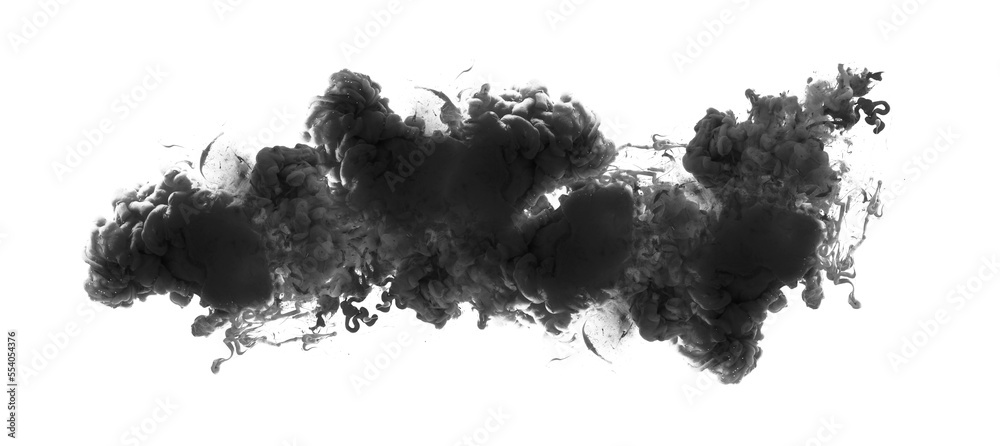 Ink black, gray color smoke ink blot on Png transparent Abstract ...