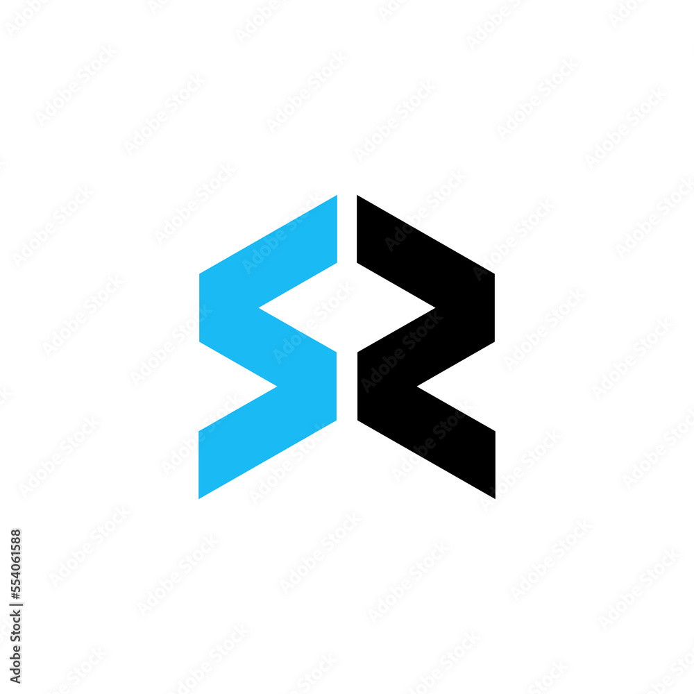 S R logo design vector sign Stock Vector | Adobe Stock