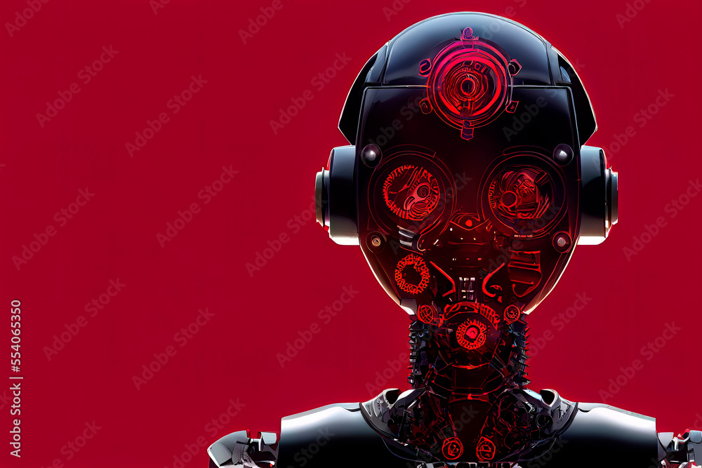 Robots. Futuristic interpretation Future 2025. Illustration for ...