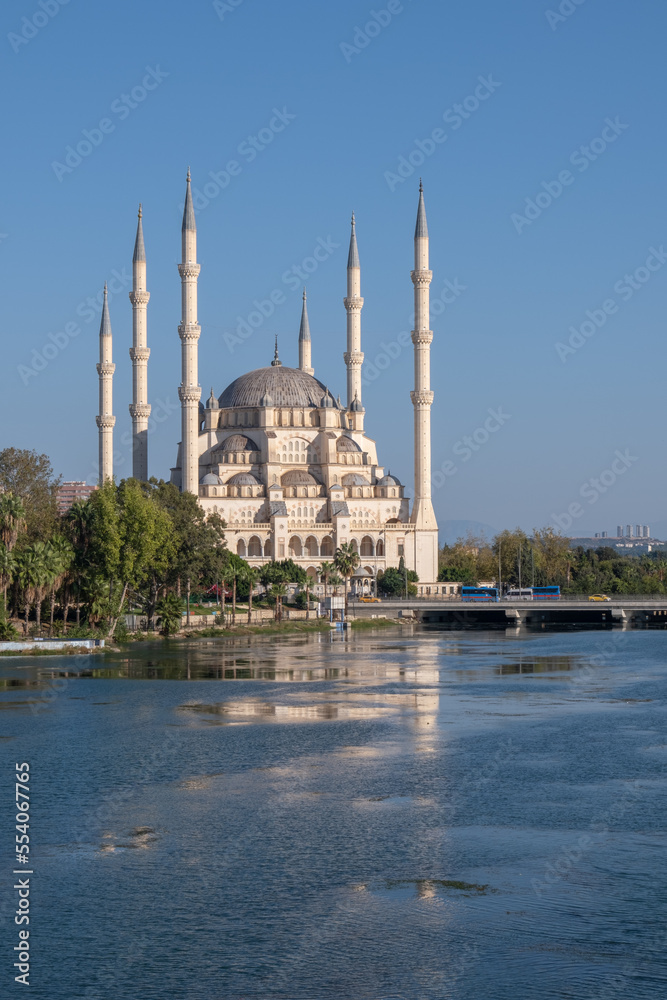 Adana Central Mosque, one of the biggest mosques in Turkey. Sabanci ...