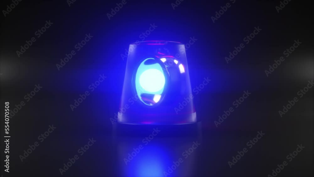 Video Stock Flashing warning siren light rotates and changes colors ...