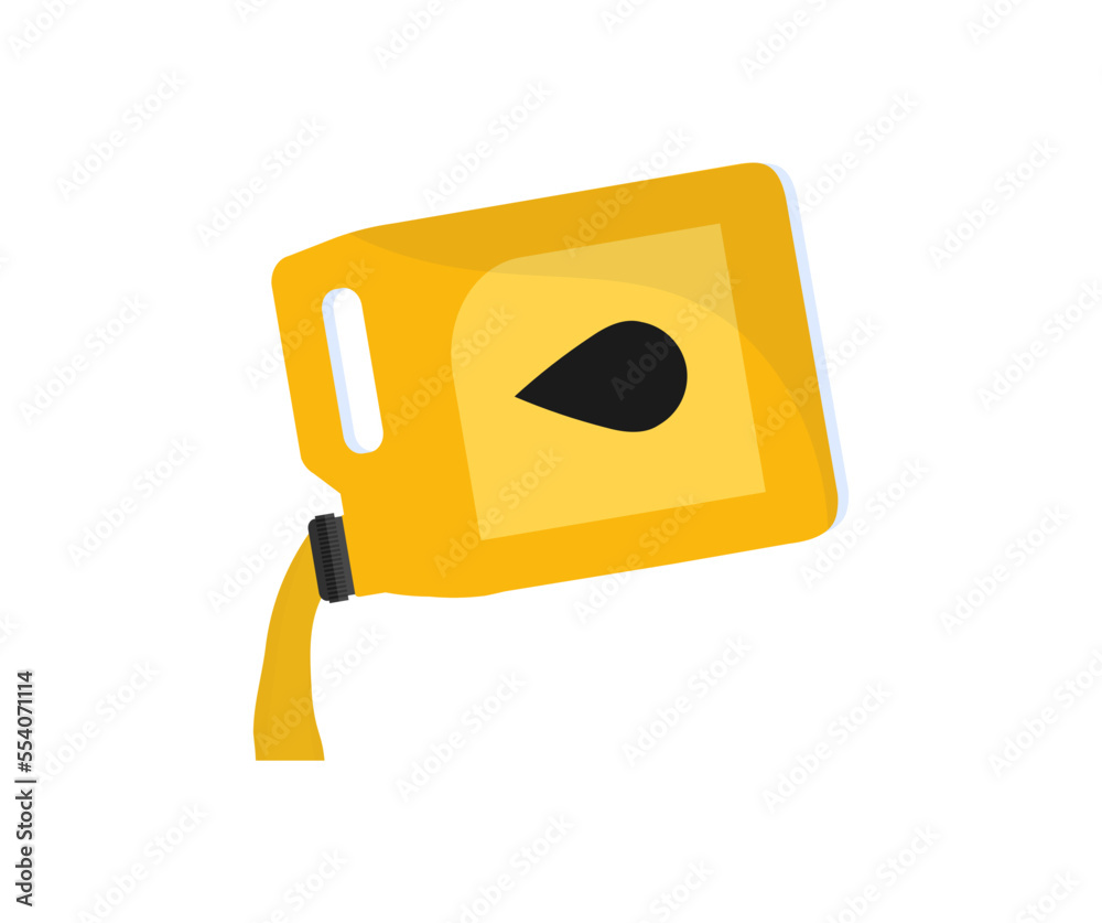 Pouring oil lubricant motor car from bottle logo design. Refueling and ...