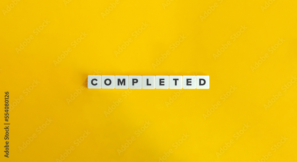 Completed Word on Letter Tiles on Yellow Background. Minimal Aesthetics ...