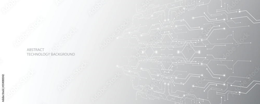 Gray and white technology background image Line design for ...