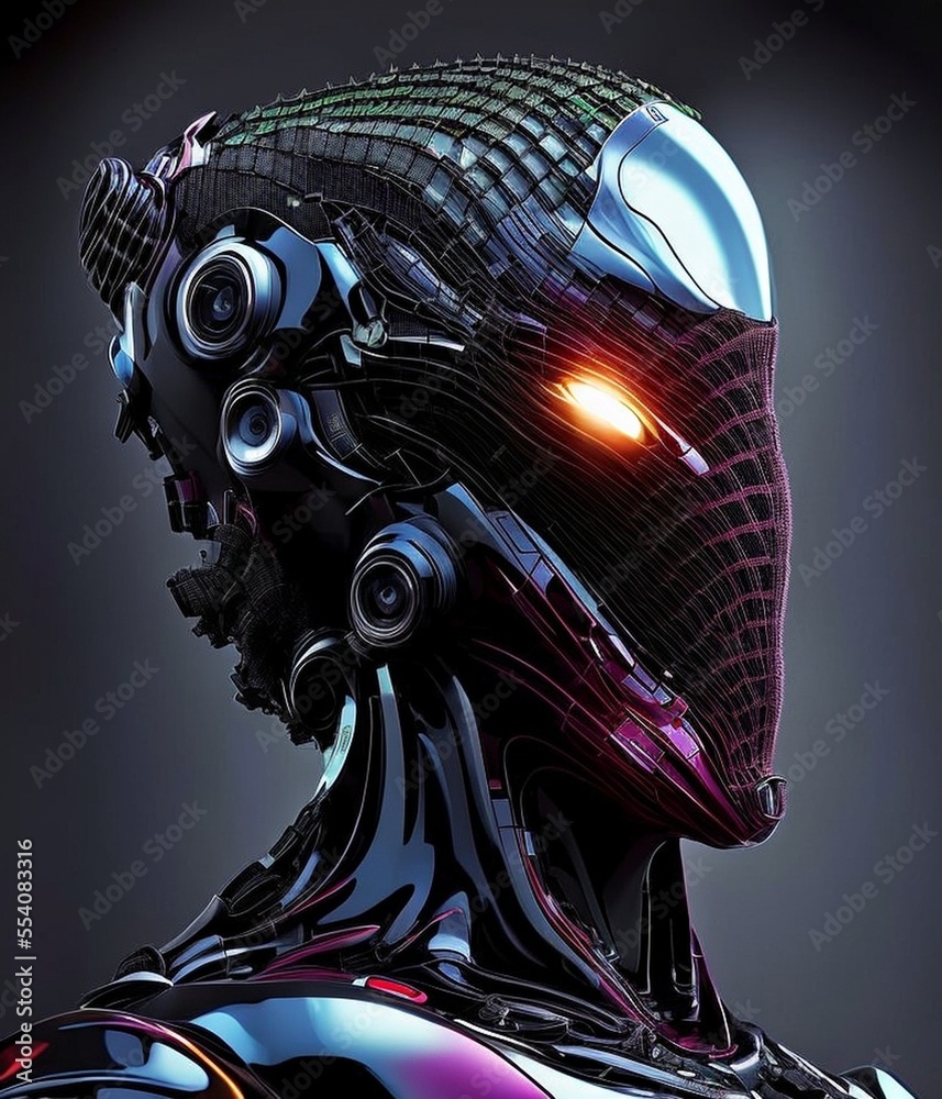 Robots portraits pack. Generative AI. referance. Game art Stock ...