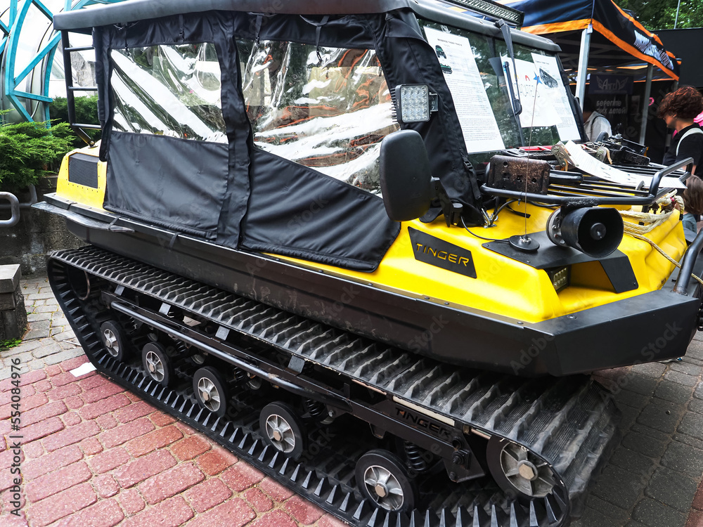 Belarus,Minsk,2022.tiger caterpillar rescue all-terrain vehicle Stock ...