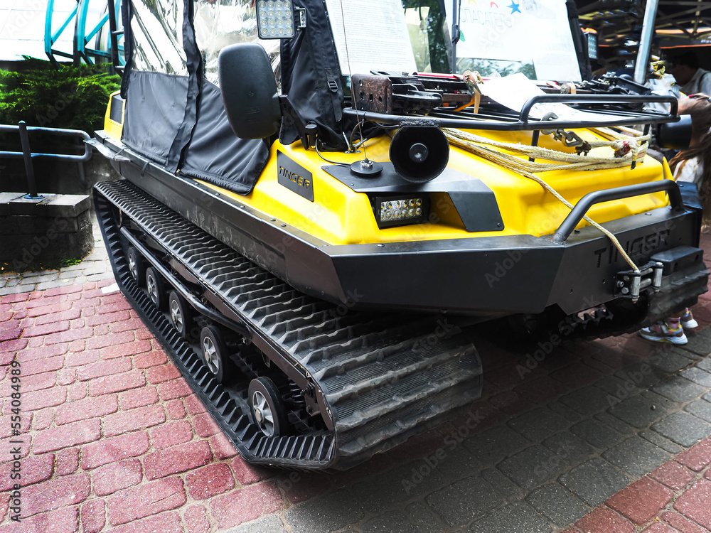 Belarus,Minsk,2022.tiger caterpillar rescue all-terrain vehicle Stock ...