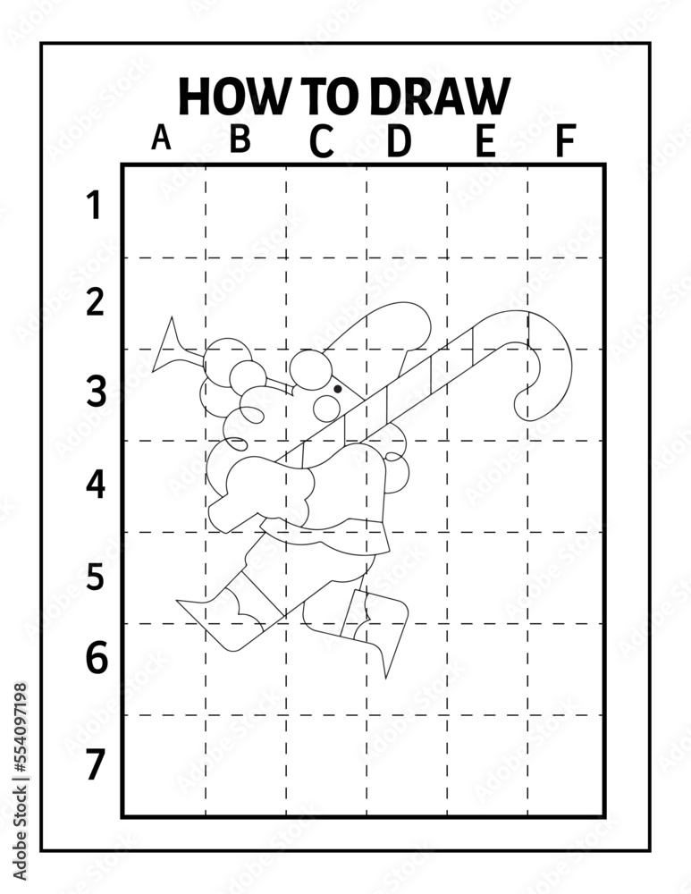 Copy the picture. Draw by grid. Coloring book pages for kids ...