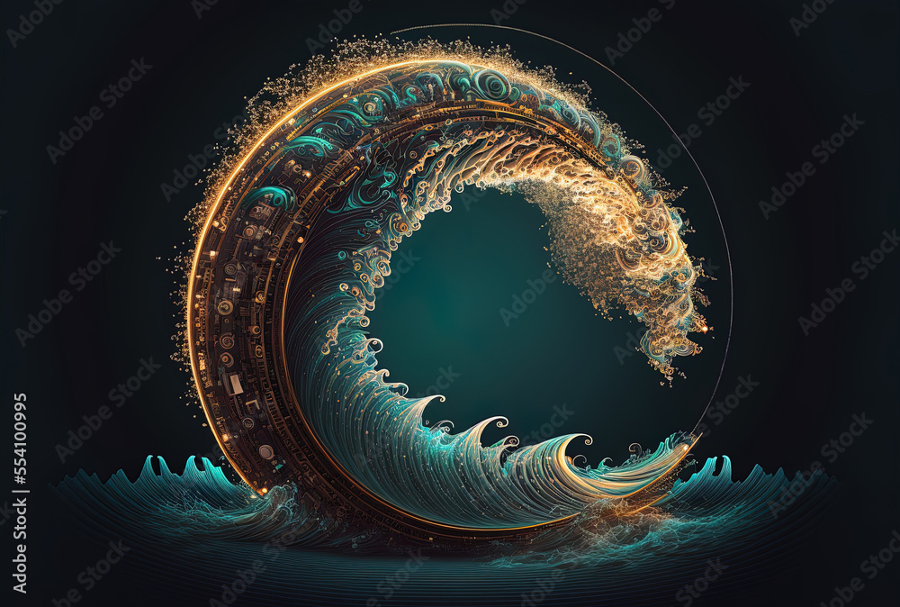 dynamic circular digital wave engineering smooth wave technology ...