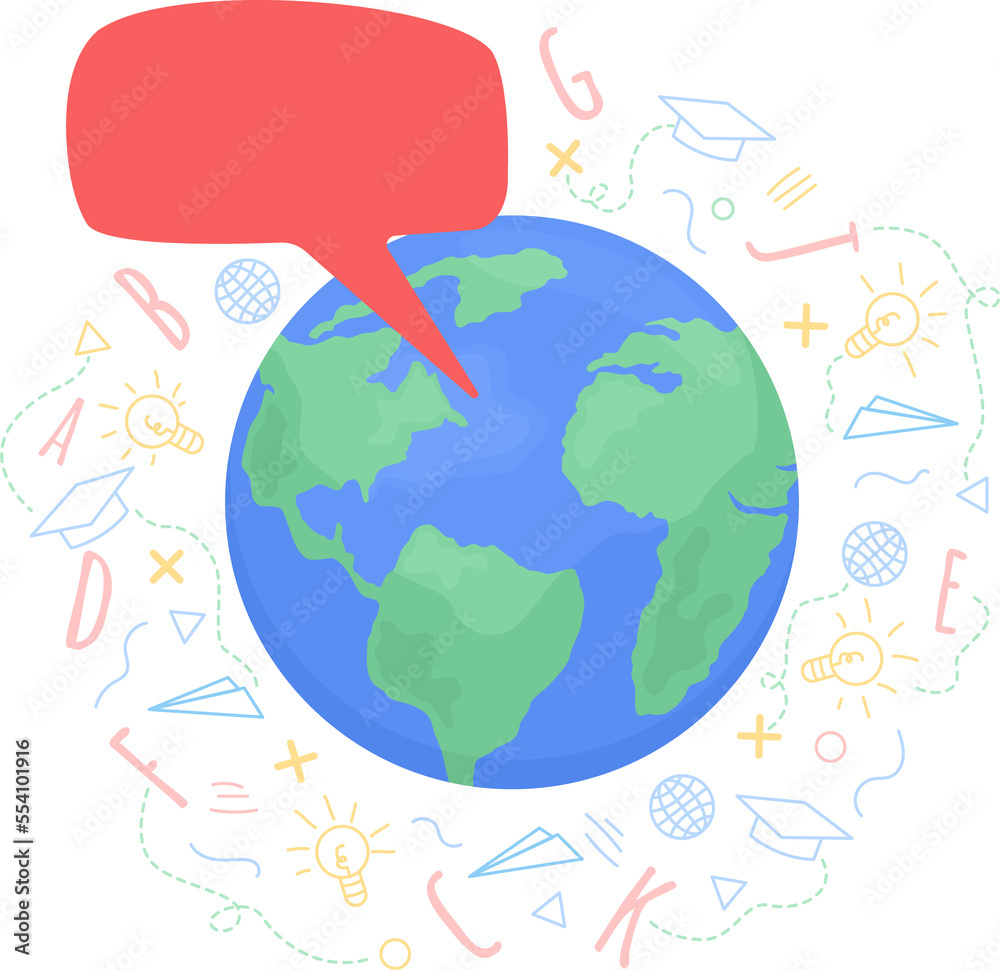 Chinese speaking community 2D raster isolated illustration. Flat object ...