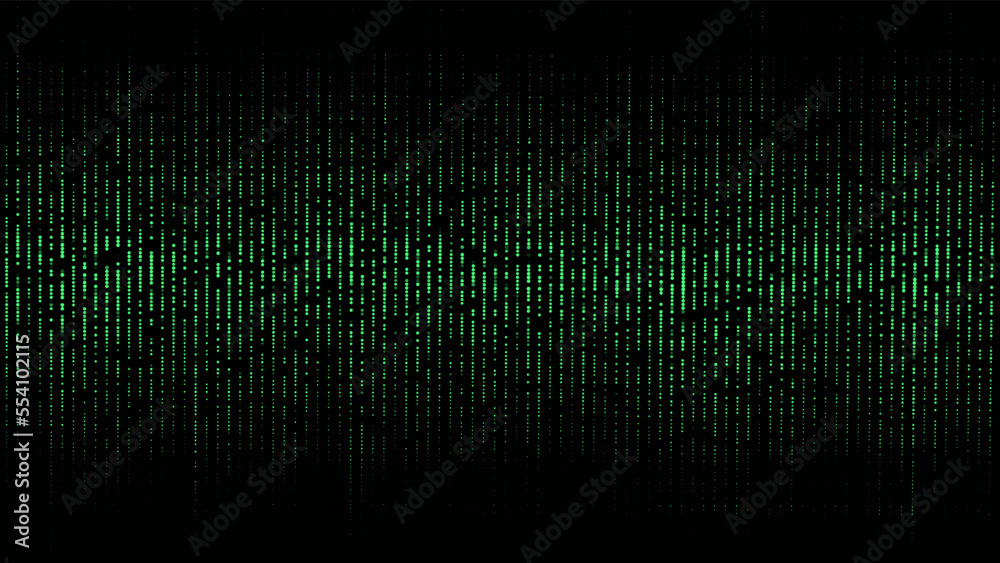 Falling points of binary code. Illustration of the matrix.Vector ...