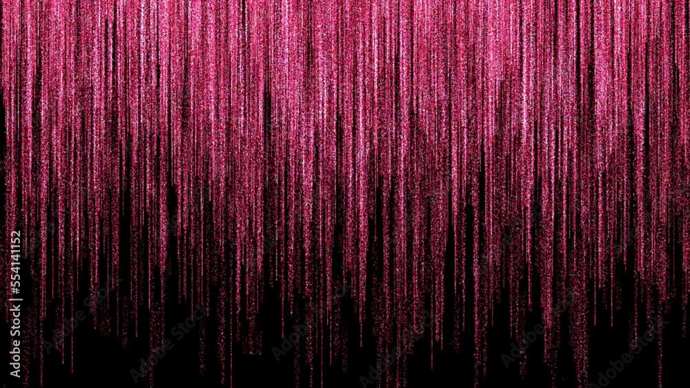 Abstract Red Glittering Particles Light Rays Rain Seamlessly Looped ...