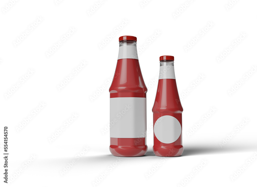 Tomato Sauce mockup 3d render model for product packaging design Stock ...