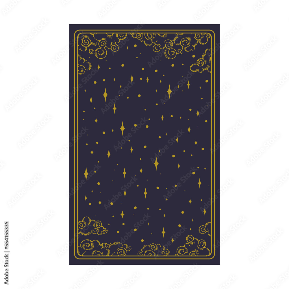 Tarot aesthetic golden card. Decorative tarot design for oracle card ...
