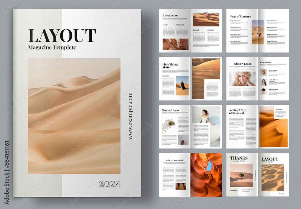 Layout Magazine Stock Template | Adobe Stock