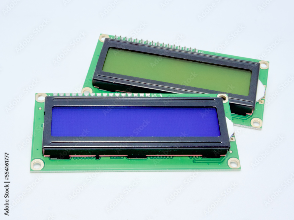 Liquid crystal display (LCD) module with I2C interface (blue and green ...