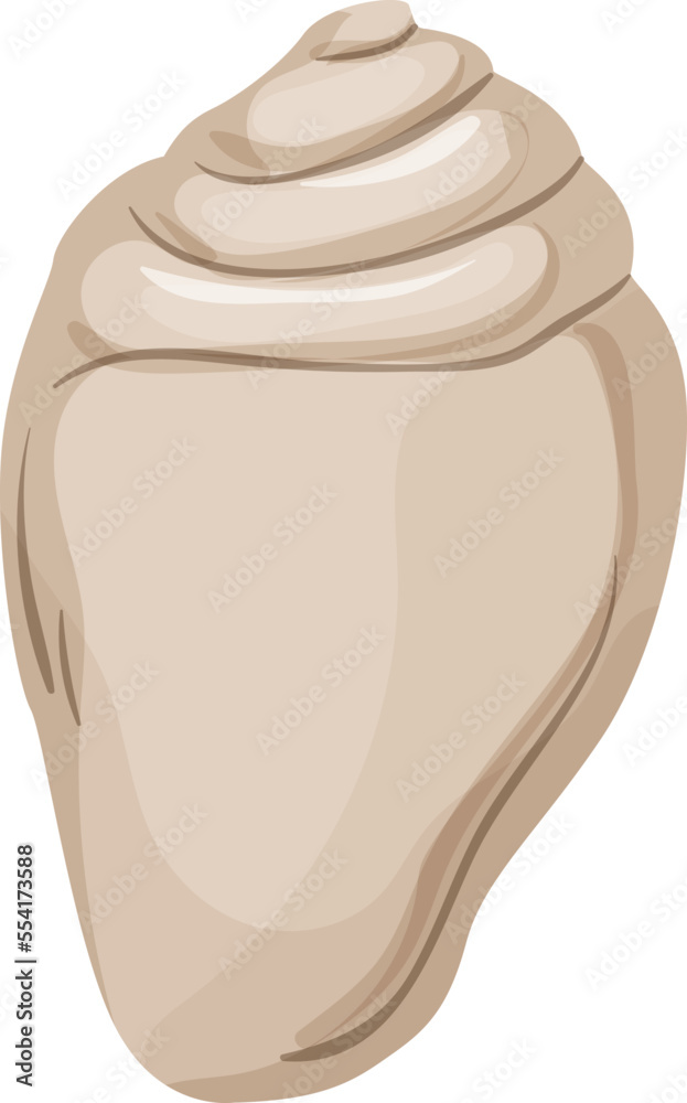 clam sea shell cartoon. clam sea shell sign. isolated symbol vector ...