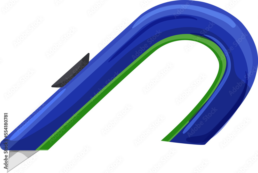 paper cutter knife cartoon. paper cutter knife sign. isolated symbol ...