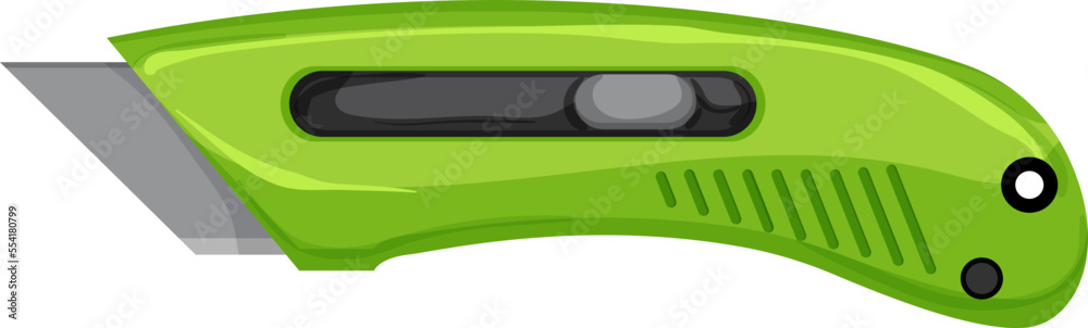 box cutter knife cartoon. box cutter knife sign. isolated symbol vector ...