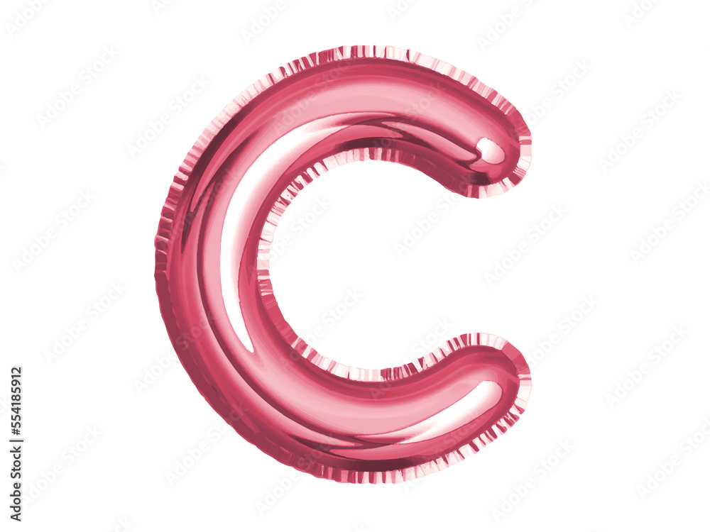 Megenta Pink alphabet C air balloon for baby shower celebrate ...