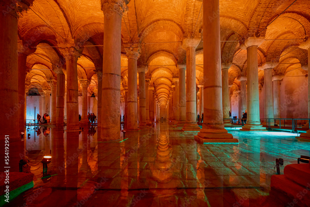Istanbul Turkey November 29 2022. the Basilica Cisterns is the largest ...