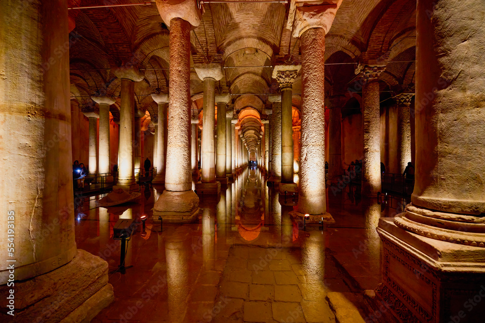 Istanbul Turkey November 29 2022. the Basilica Cisterns is the largest ...