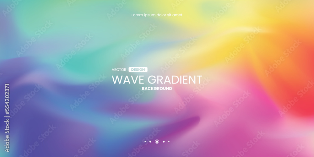 Abstract multi-color gradient vector cover illustration set. As a ...