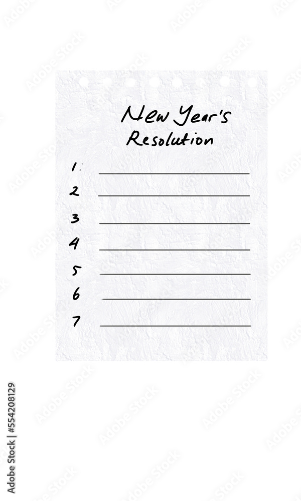 sticky note with new year's resolution writing 2023. isolated ...