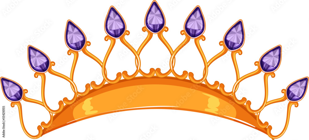 diamond tiara crown cartoon. diamond tiara crown sign. isolated symbol ...