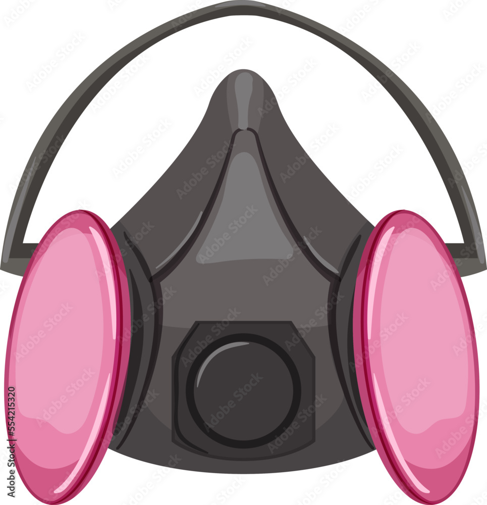 safety respirator mask cartoon. safety respirator mask sign. isolated ...