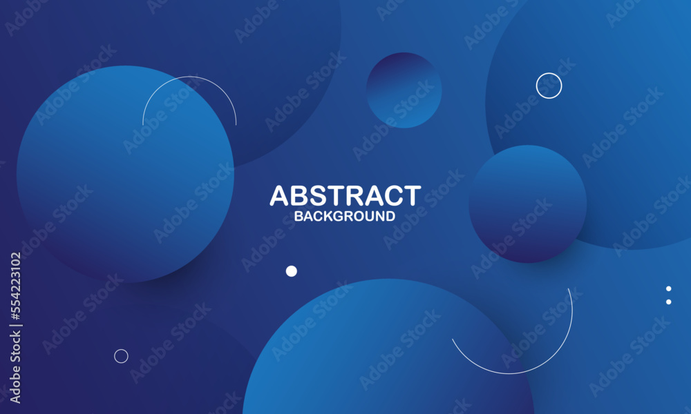 Abstract blue background with circles. Vector illustration Stock Vector ...