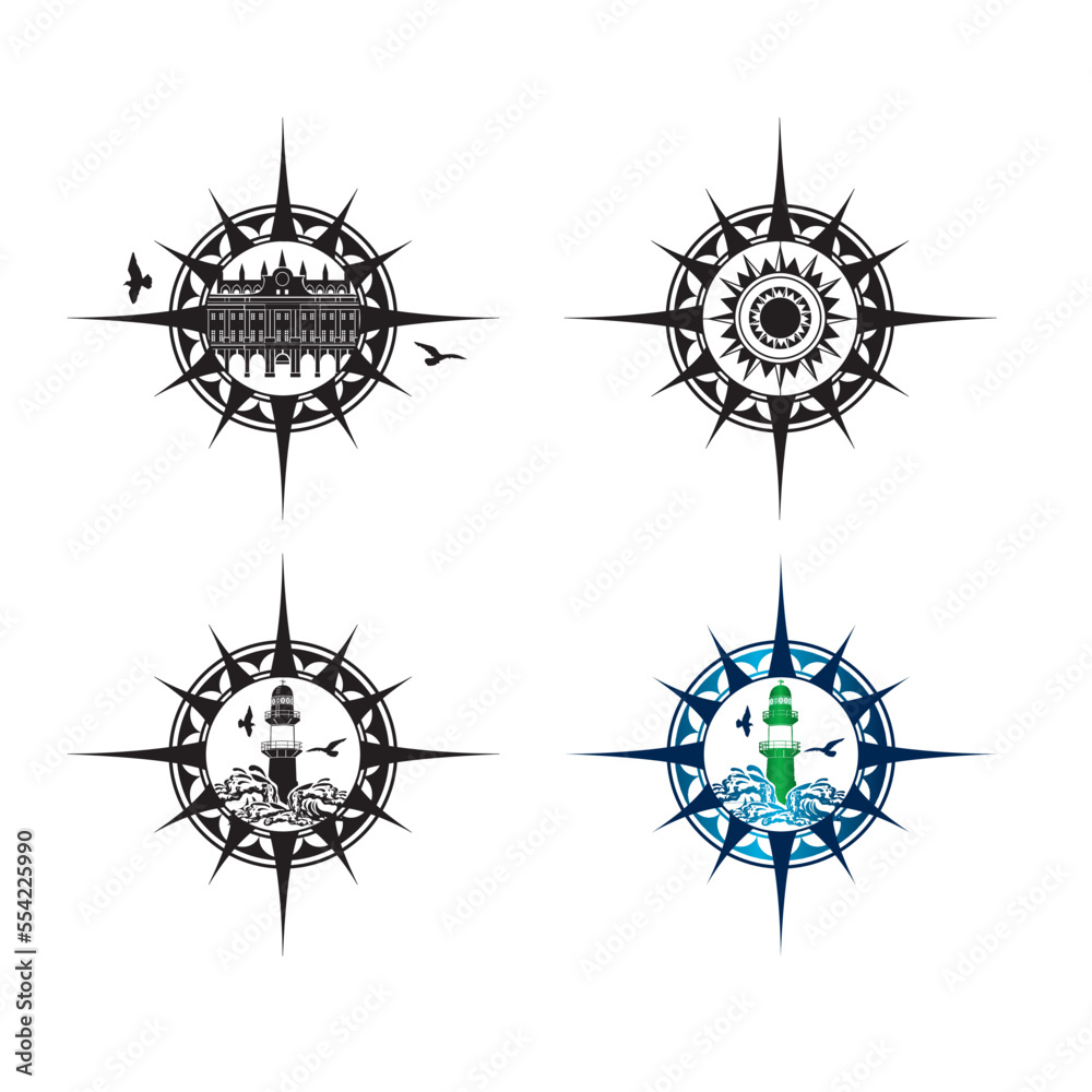 Windrose in verschiedenen Varianten als Vektoren Stock Vector | Adobe Stock