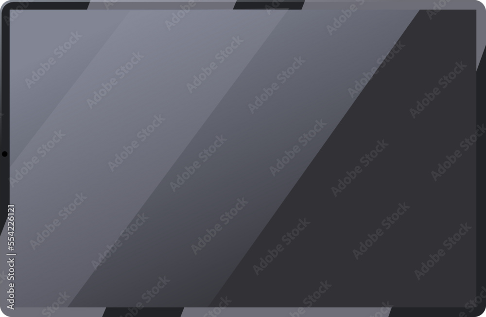 tablet display cartoon. screen device, digital computer, blank template ...